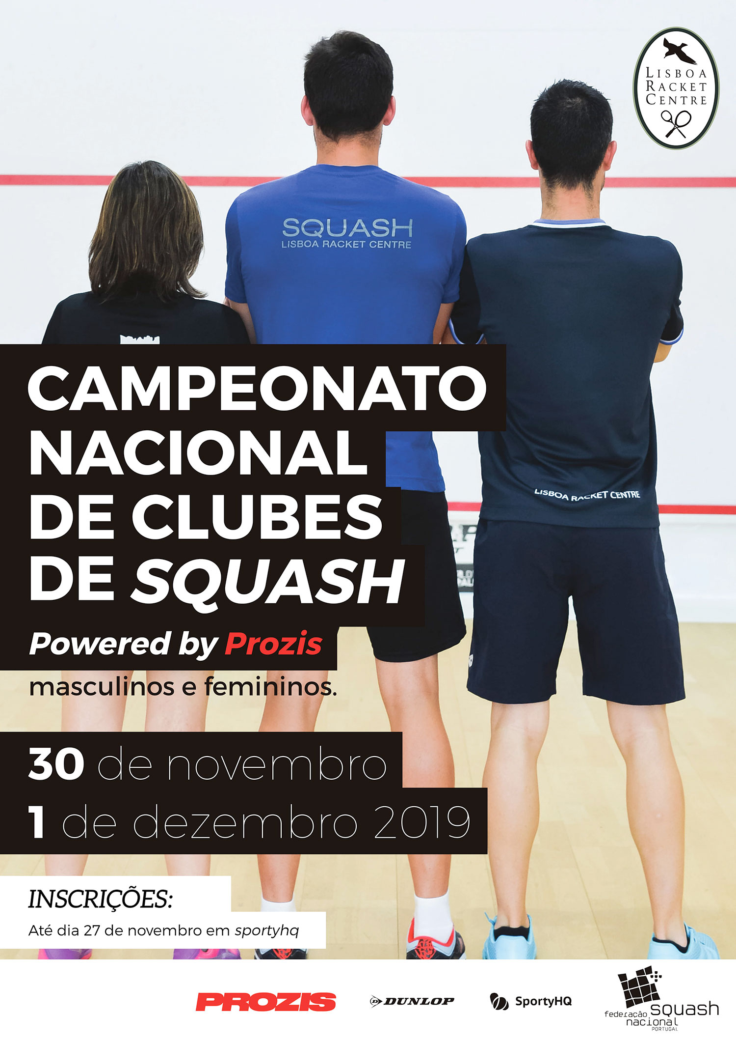 Lisboa Racket Centre recebe Campeonato Nacional de Clubes de Squash